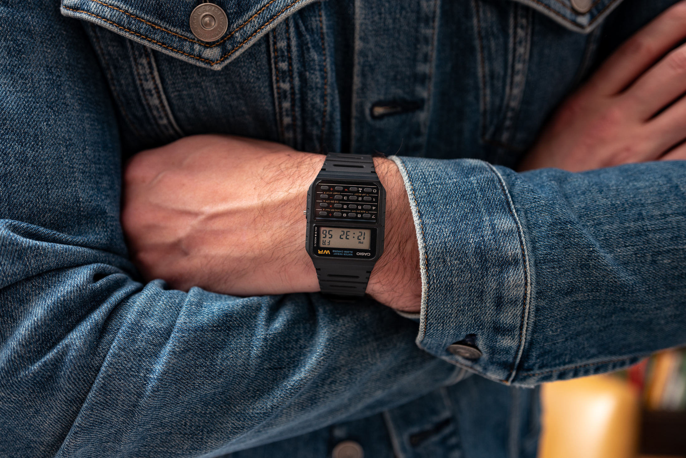 Ora Auriu Philadelphia Casio Retro Calculator Watch Pentru C Agrement 